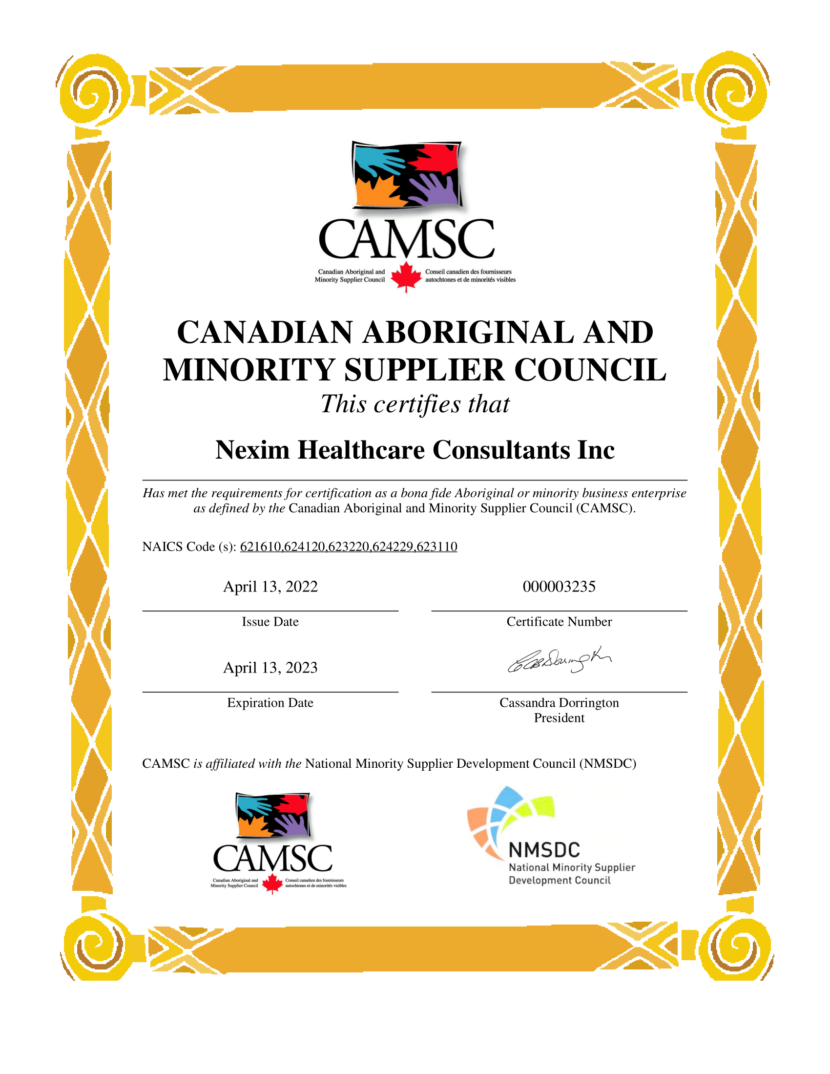 Canadian Aboriginal and Minority Supplier Council (CAMSC) - Nexim ...
